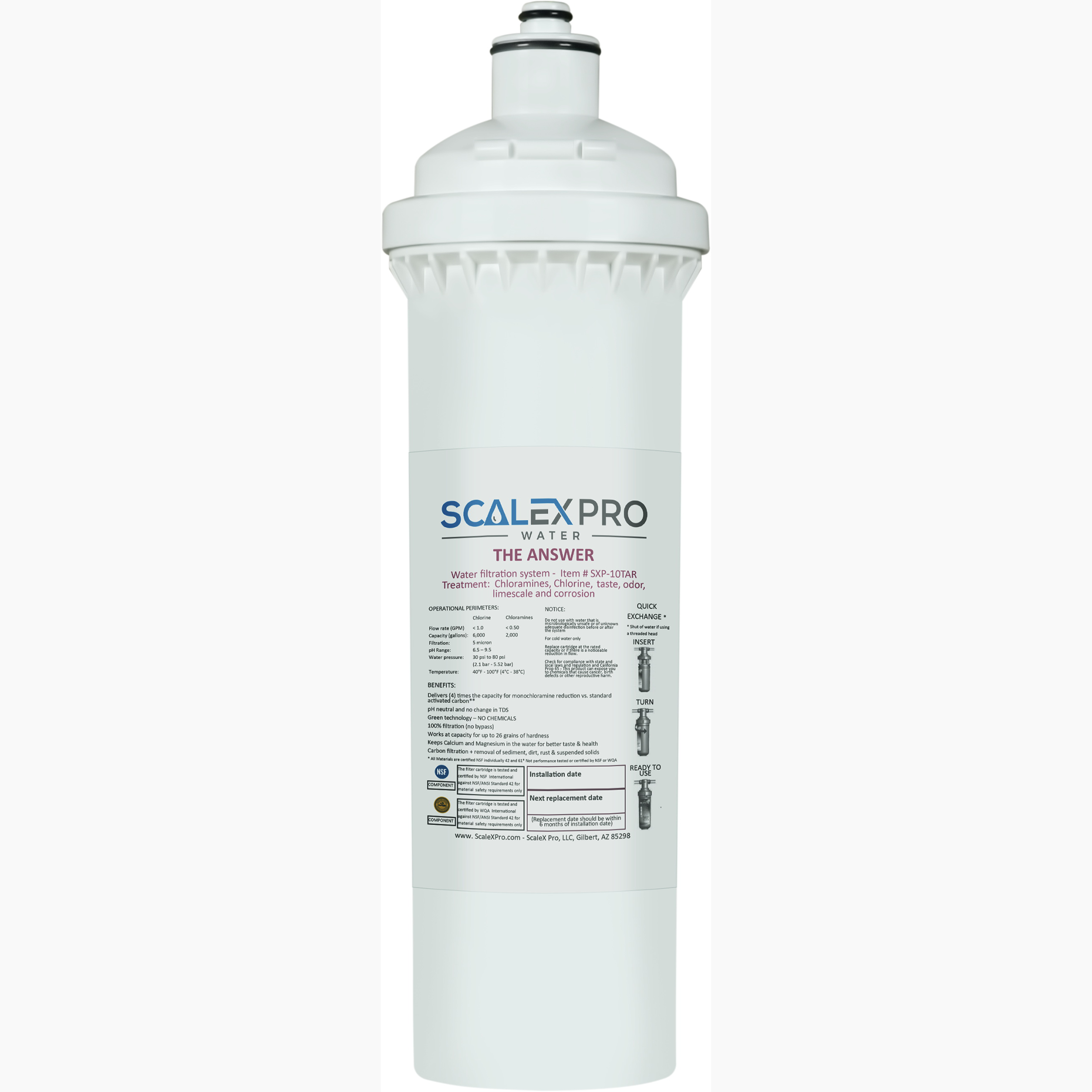 The Answer - 10in Quick Change Water Filter – ScaleX Pro