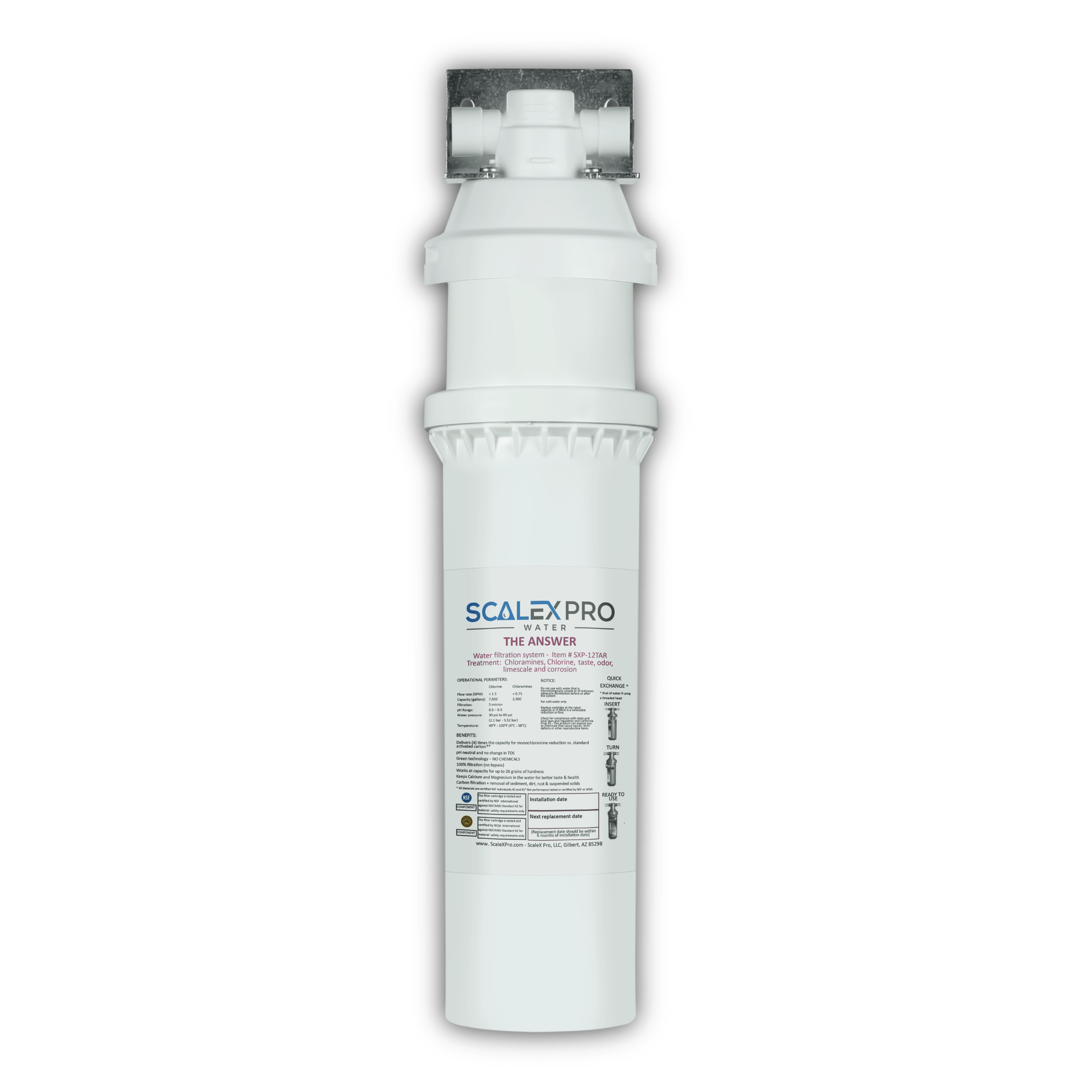The Answer - 12in Quick Change Water Filter and 3/8in Auto Shut Off He ...